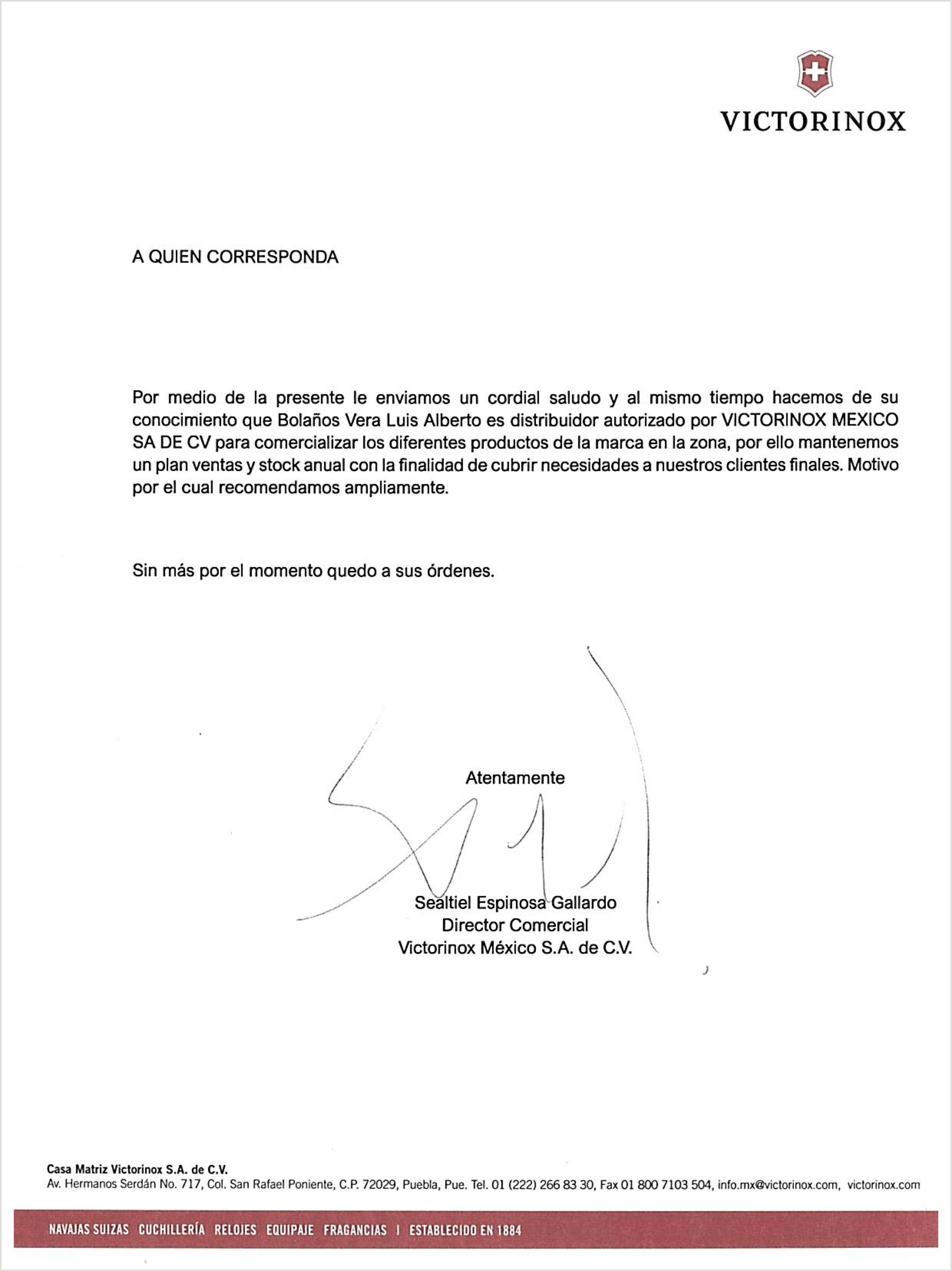 Distribuidor Autorizado Victorinox